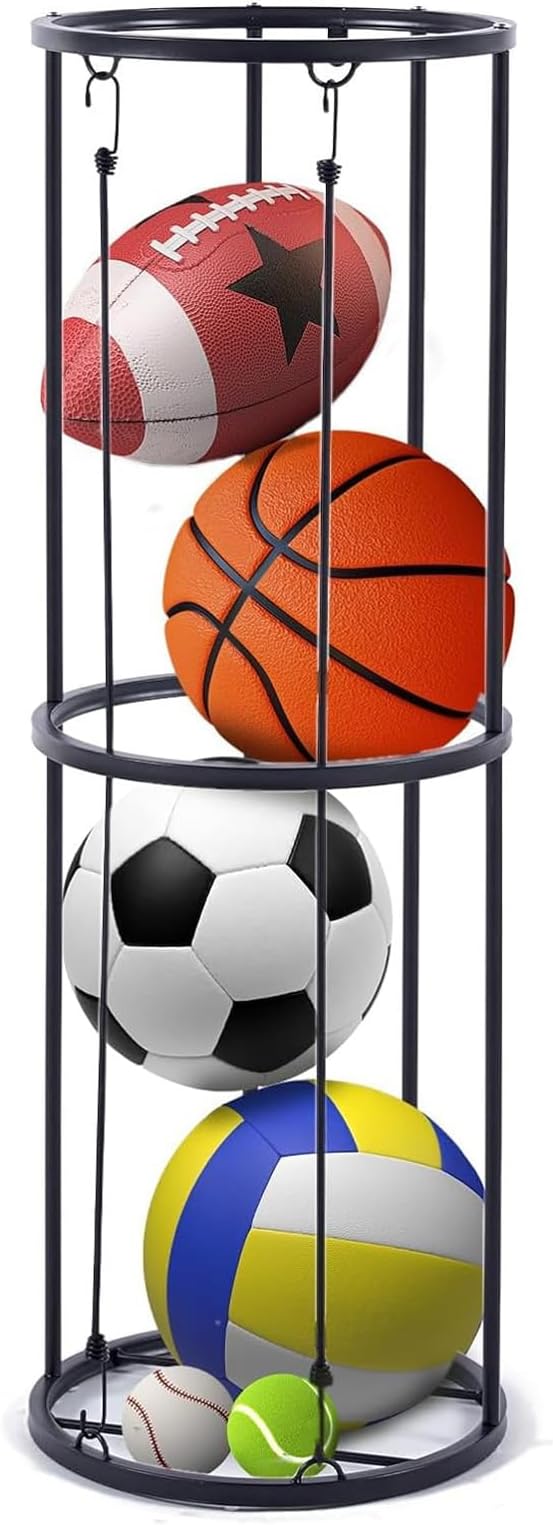 4-Tier Vertical Ball Storage Rack Ball Storage Rack Removable Vertical ...