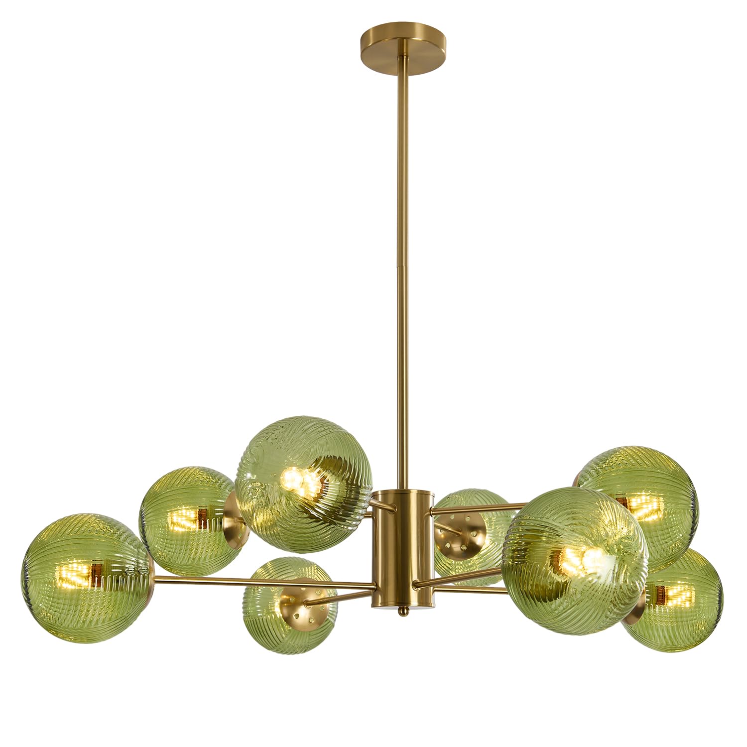 Snapklik.com : Lighting Mid Century Modern 8 Light Chandelier Gold ...