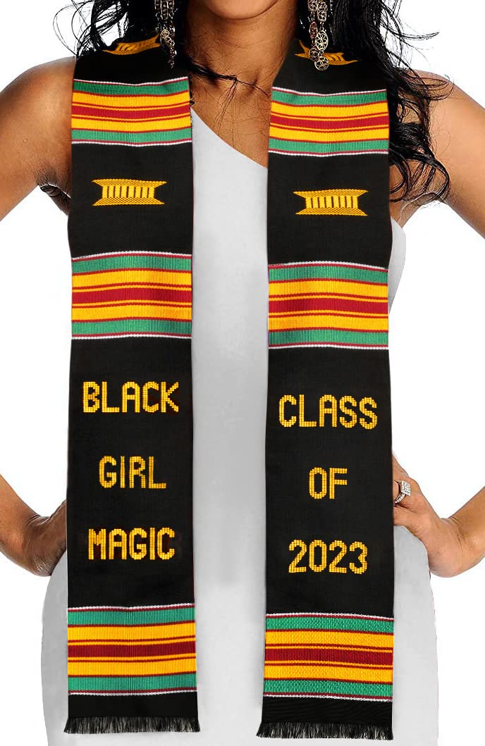 Buy Kwabla'sBlack Girl Magic Graduation Stole 2023 | Kente Graduation ...