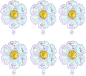 Amazon.com: Deermon Iridescent Crystal Daisy Flower Balloon, Lovely 6 ...
