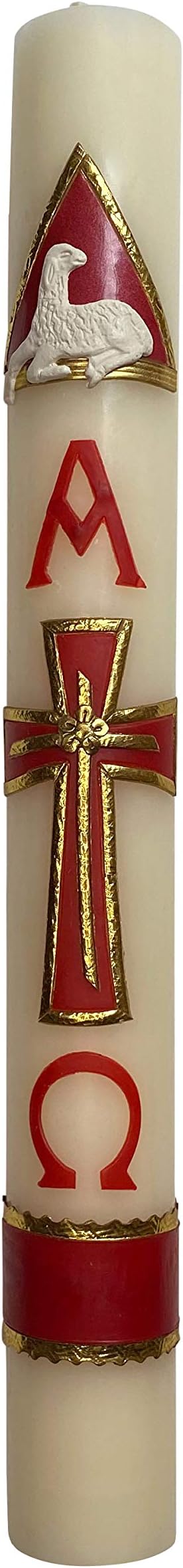 Amazon.com: Will & Baumer Candle - Alpha Omega Christ Candle - 3 x 12 ...