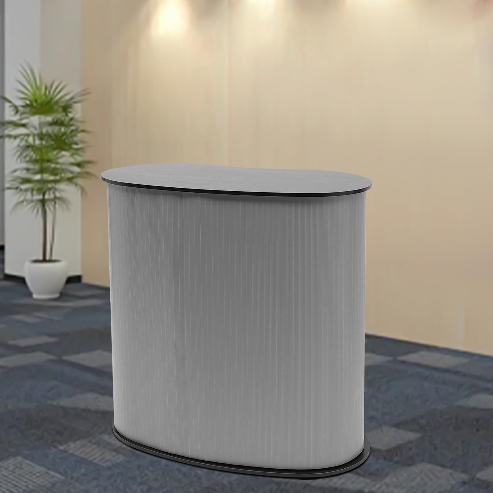 Portable Exhibition Stand Pop Up Podium Trade Show Table Counter ...