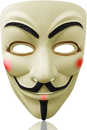 Amazon.com: HOMELEX V for Vendetta Mask Anonymous Hacker Mask Halloween ...