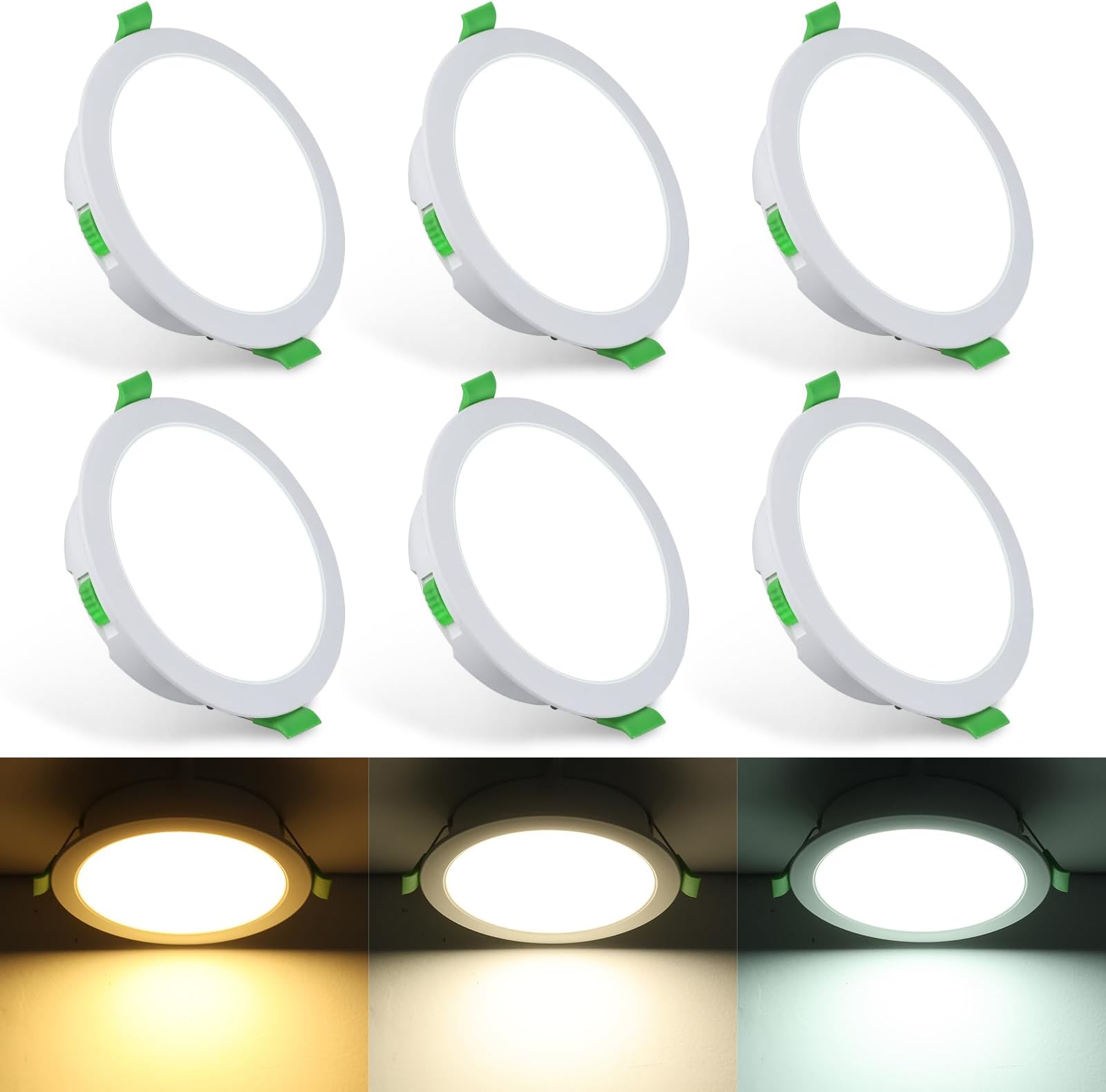 Ultra Slim Downlight LED Recessed Ceiling 3CCT Selectable Spotlights 9W ...