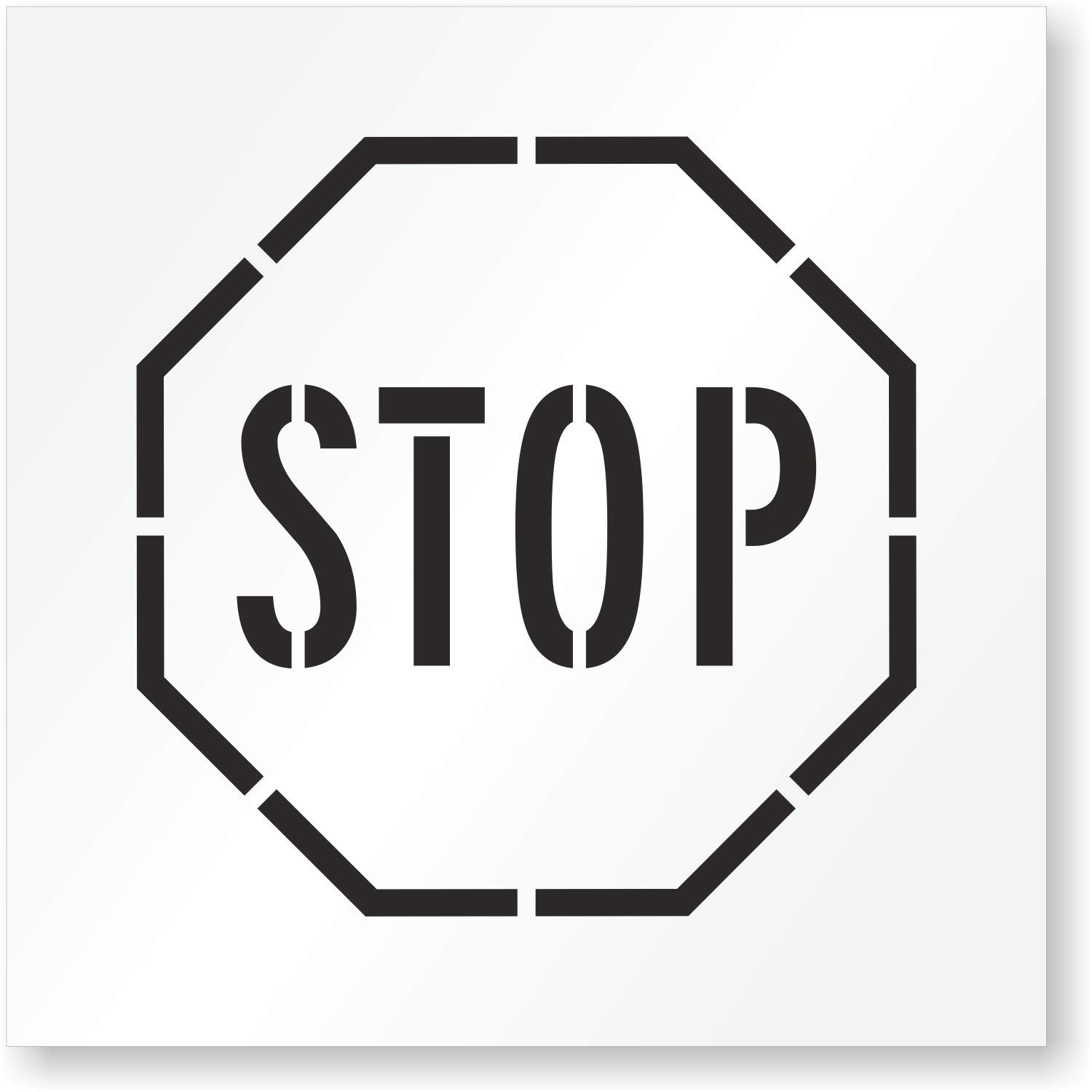 SmartSign "STOP" Reusable Stencil | 24" x 24" Plastic: Amazon.com ...