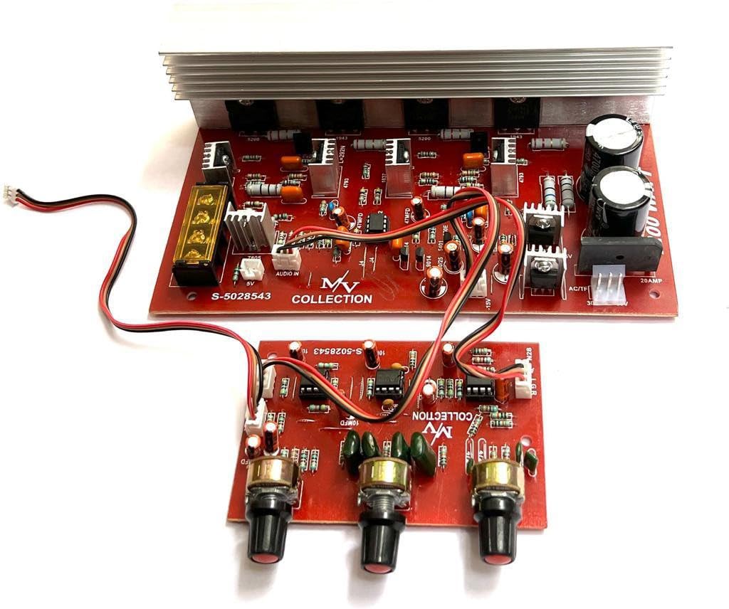 MV COLLECTION Copper 1200 Watt Pmpo Amplifier Board With Inbuilt Bass ...