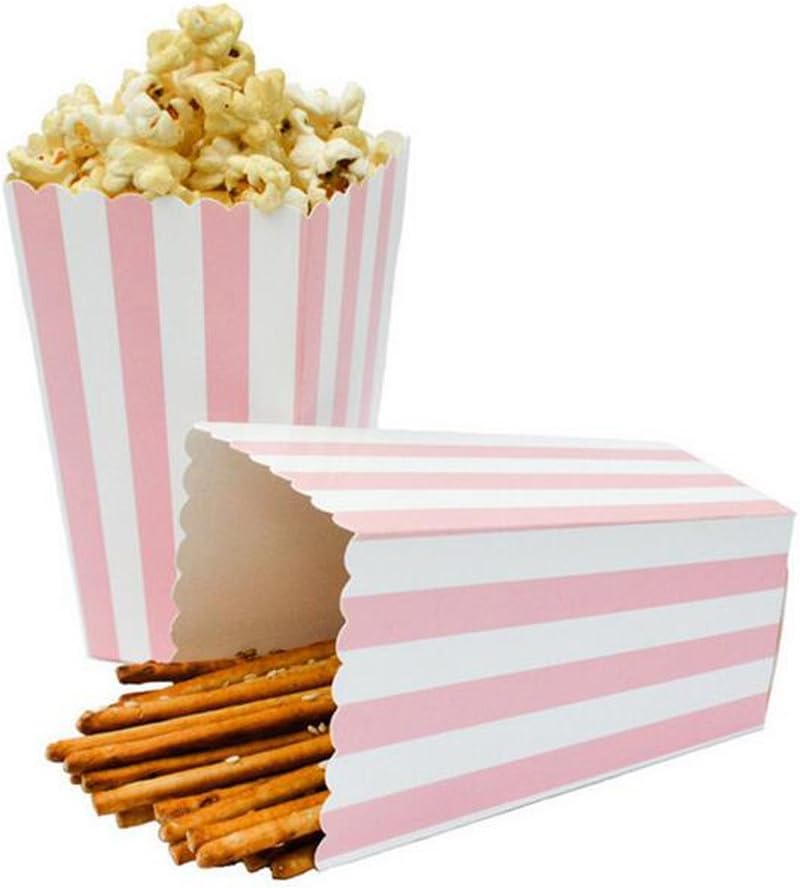 Amazon.com: AimtoHome Hot Pink Popcorn Boxes Mini Paper Popcorn Box ...