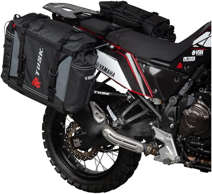 Amazon.com: Tusk Pannier Racks With Olympus Pannier Bags Black/Grey For ...