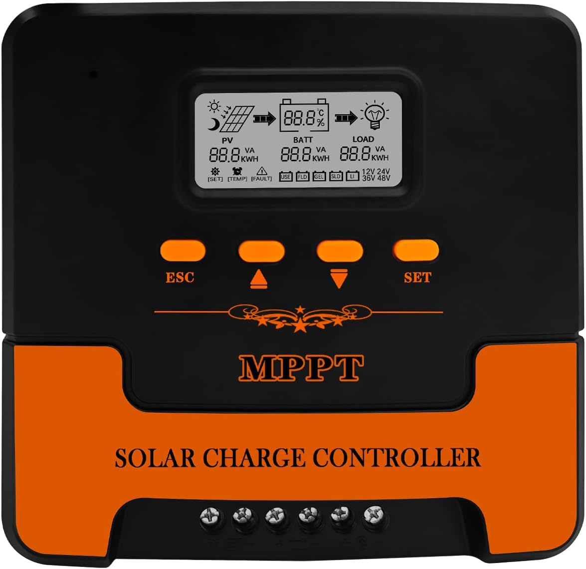 Amazon.com : 40A MPPT Solar Charge Controller: 12V/24V DC Output, Dual ...