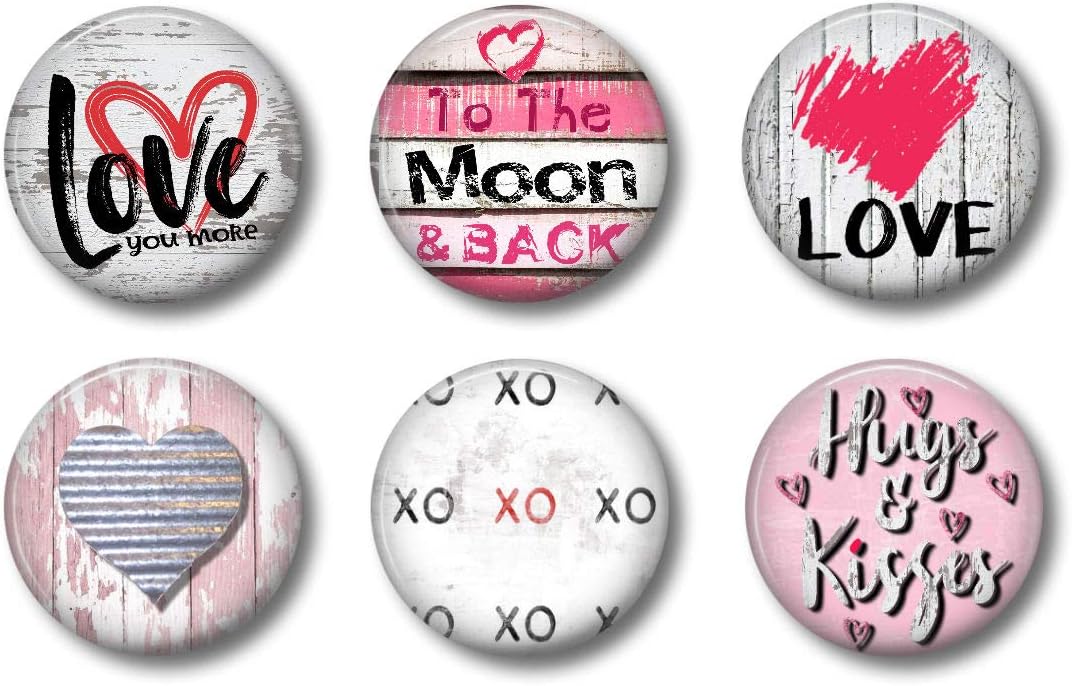 Amazon.com: Farmhouse Decor Valentine Heart Fridge Magnets Decorations ...