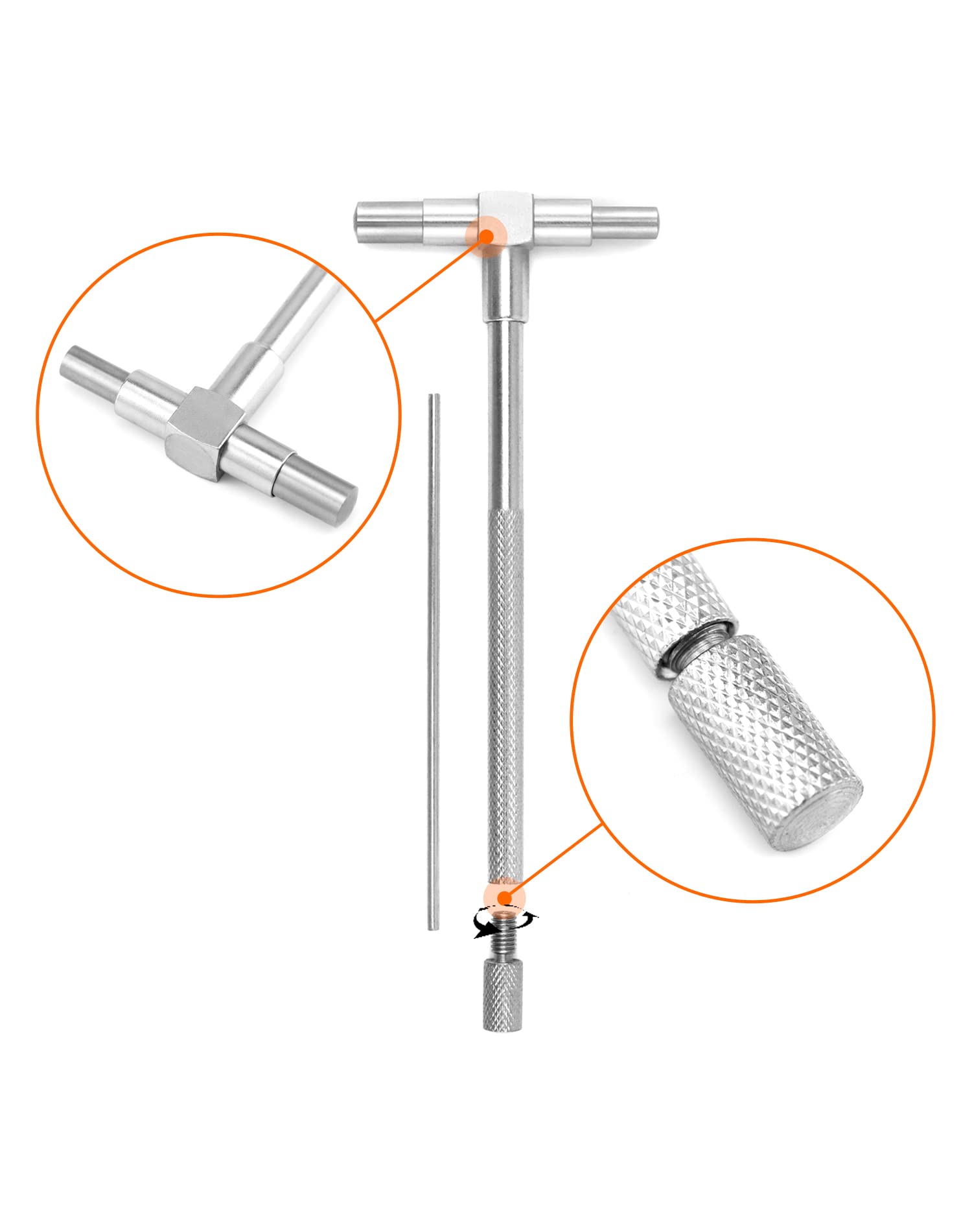 Snapklik.com : 5/16" To 6" Telescopic Gauge Bore Gauge, 6 Pack Hole ...