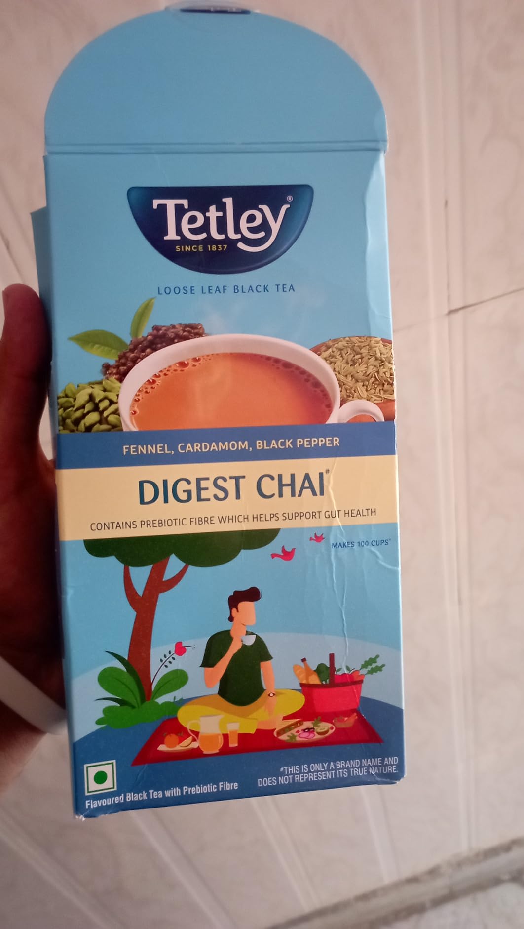 Tetley Black Tea, Digest Chai, Makes Up To 100 Cups, With Prebiotic ...
