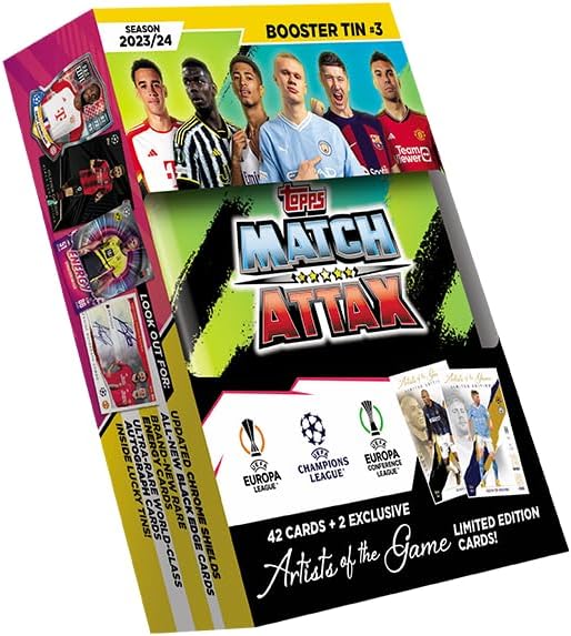 Topps Match Attax 23/24 - Booster Tin 3 - contains 42 Match Attax cards ...