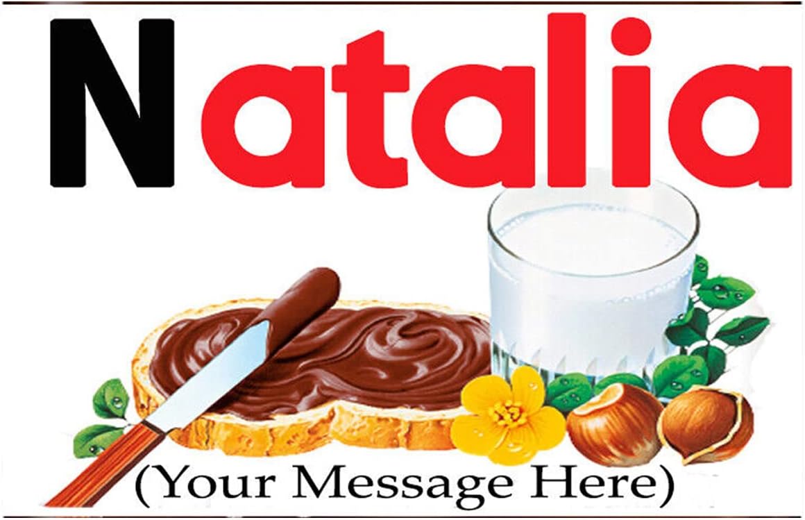 Personalised Customised Sticker Wrapper Jar Label for NUTELLA Bottle ...