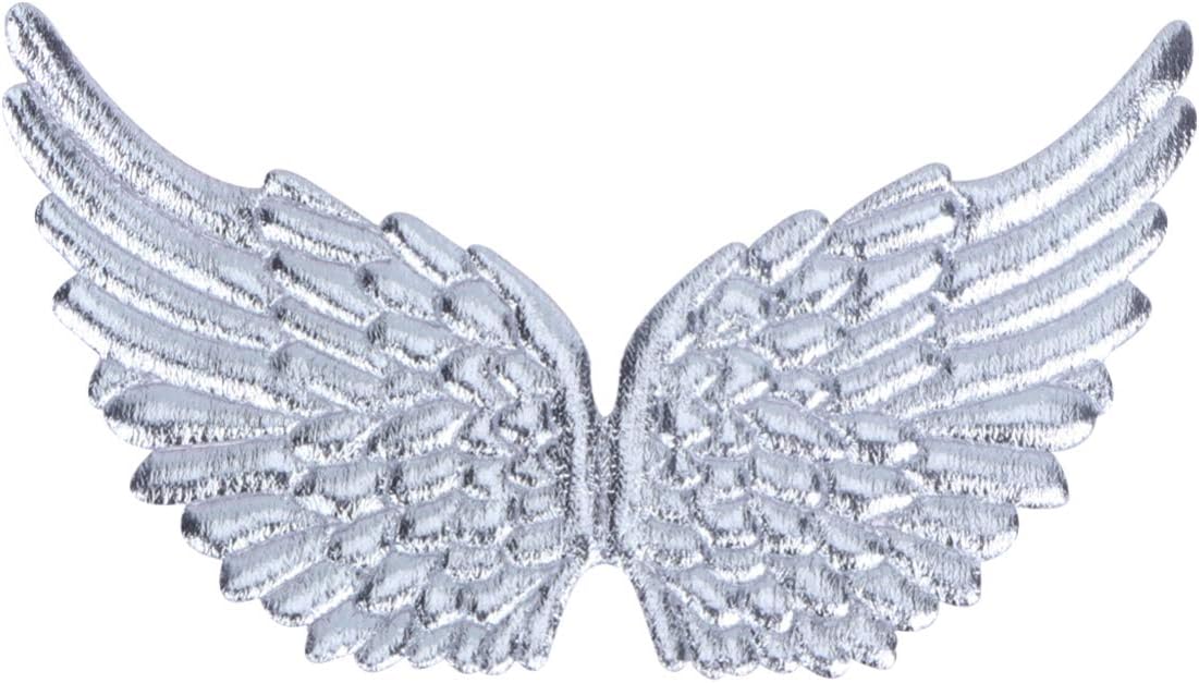 Amazon.com: NUOBESTY 12PCS Angel Wings Fabric Wings Patches for DIY ...