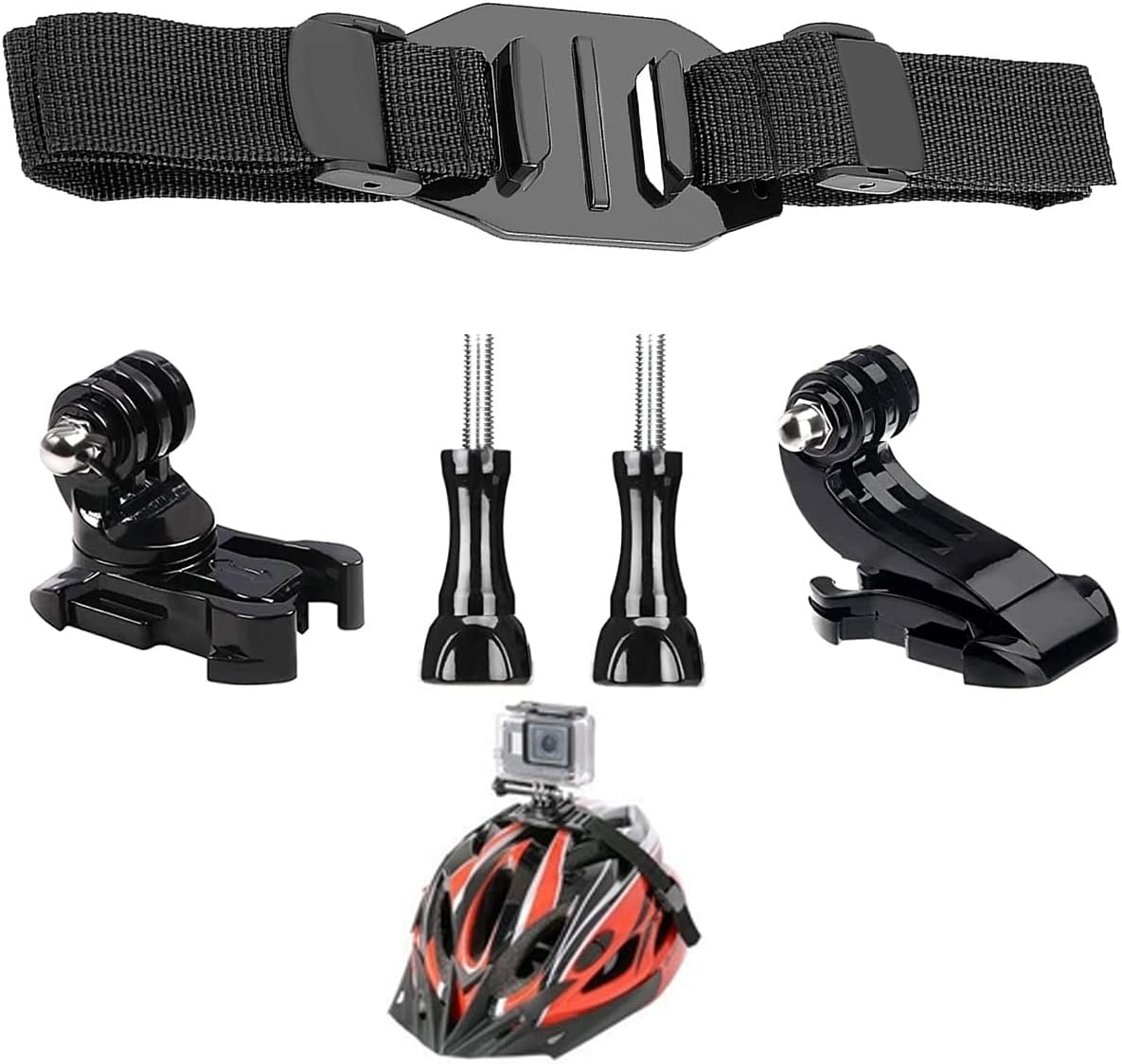 GoPro GVHS30 Vented Helmet Strap Mount, Black, One Size: Amazon.co.uk ...