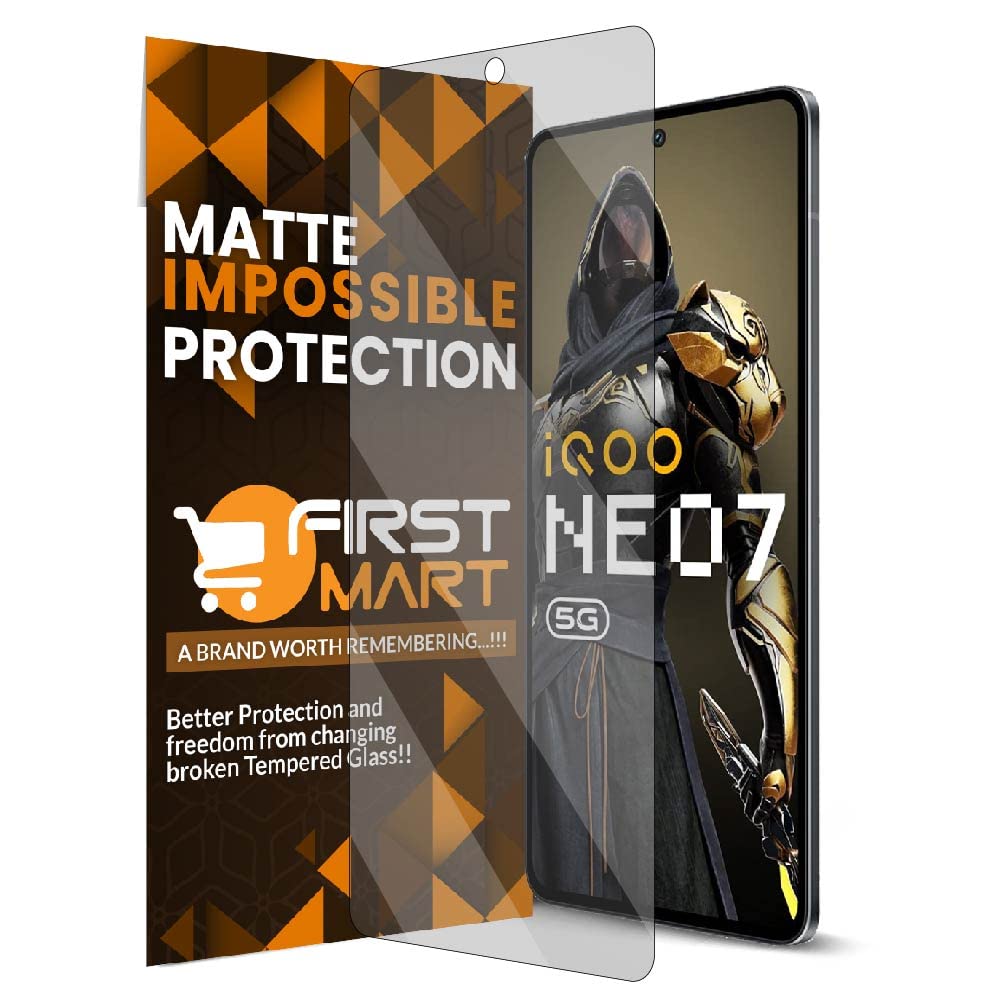 FIRST MART Matte Tempered Glass for iQOO Neo 7 5G, Neo 7 Pro 5G, iQOO 9T 5G and iQOO 11 5G (6.78 ...