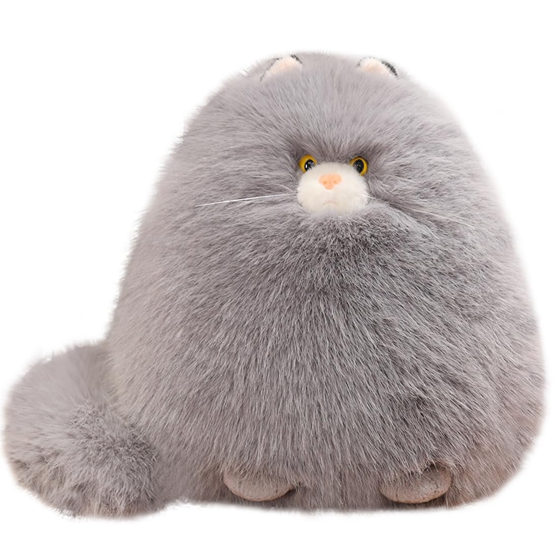 Amazon.com: ELAINREN Furry Kitten Plush Soft Toy - Cool Black Cat ...