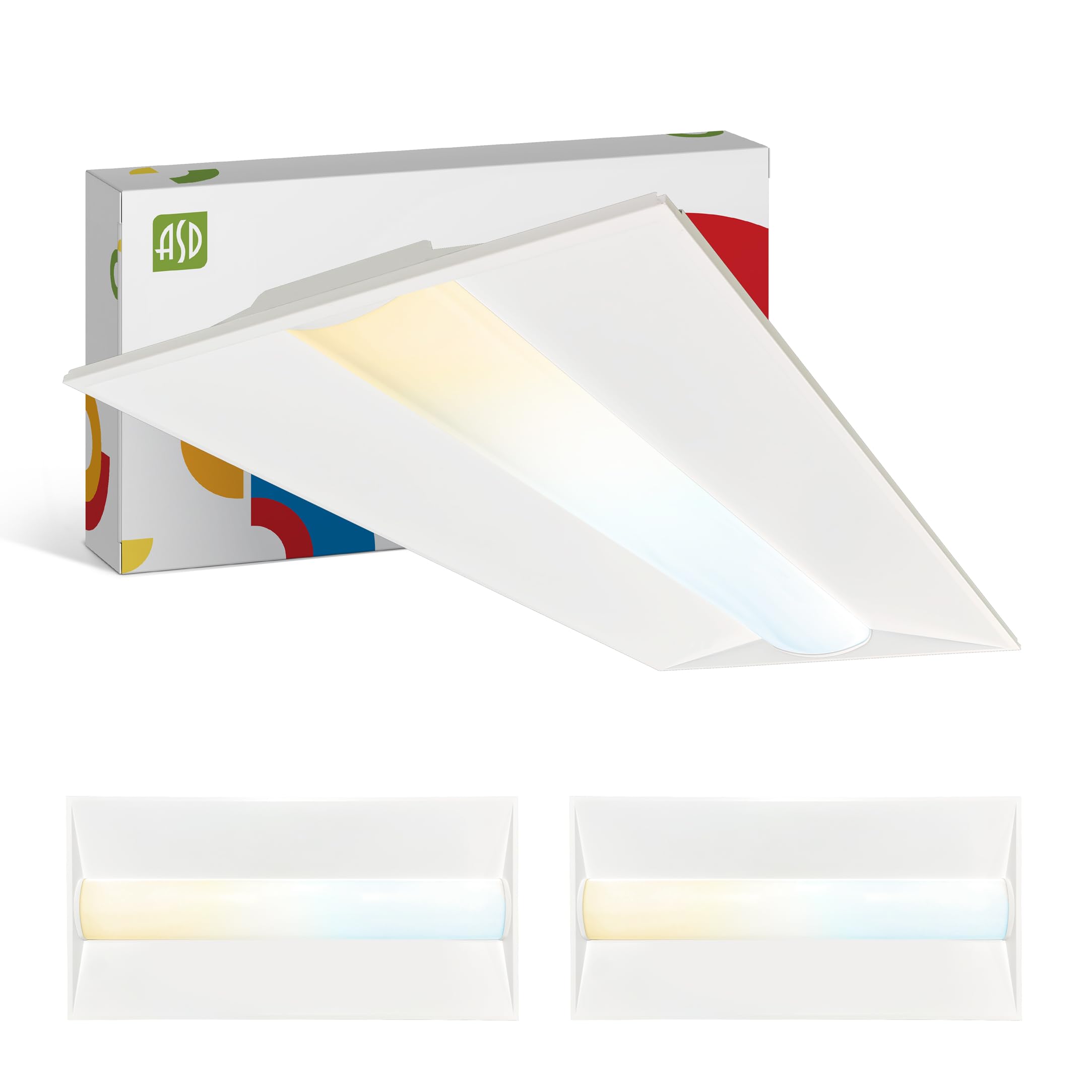 Amazon.com: ASD 2x4 Center Basket LED Troffer Panel Light - 34/38/45W ...