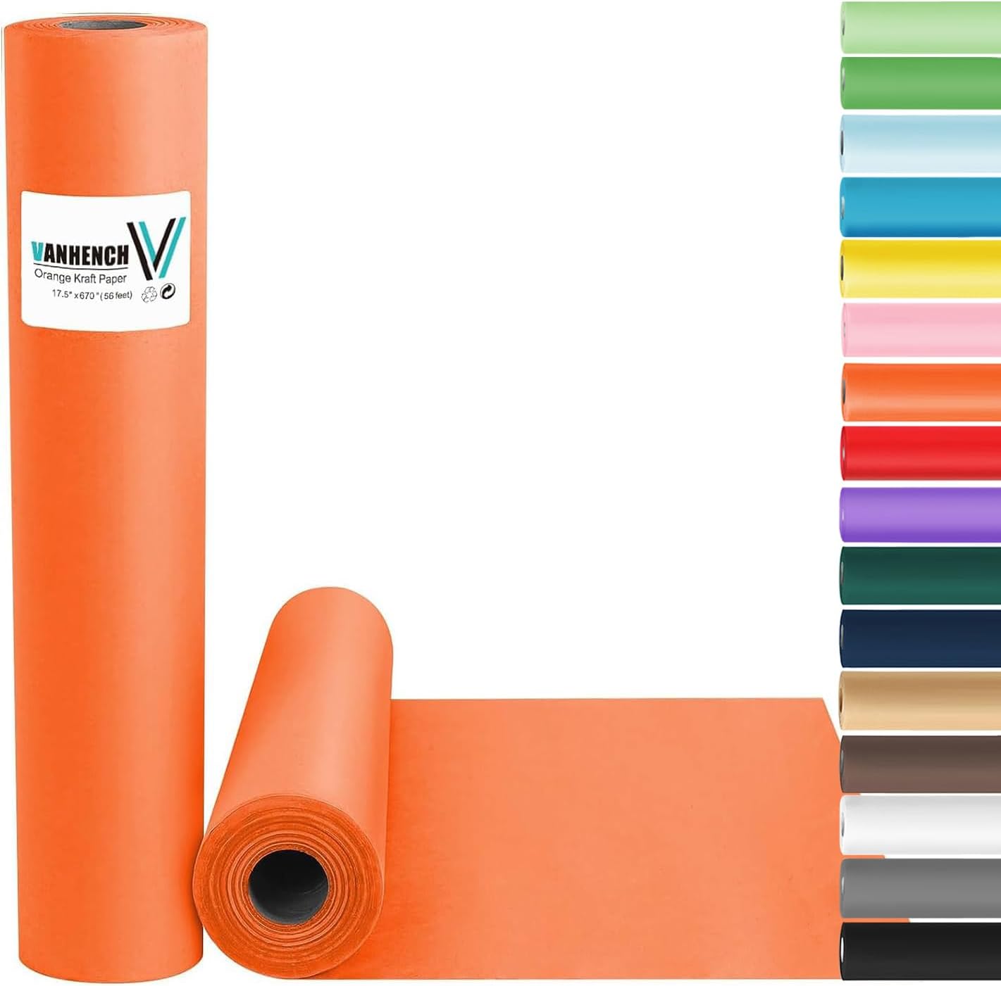 Amazon.com: Paclord 36" x 1200" (100 ft) Orange Craft Paper Roll, 45 ...