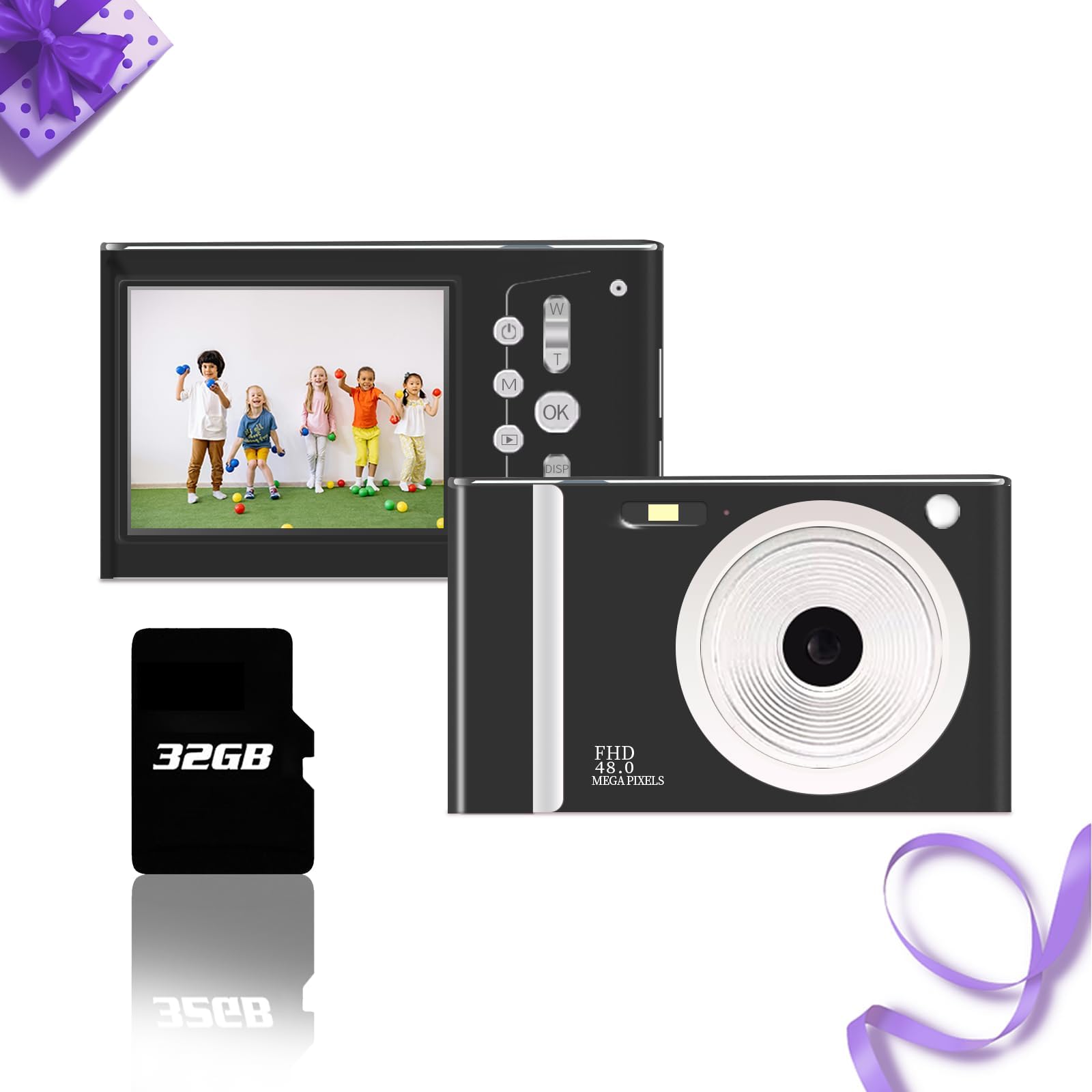 Amazon.com : Digital Camera, Autofocus 48MP FHD 1080P Camera for Kids ...