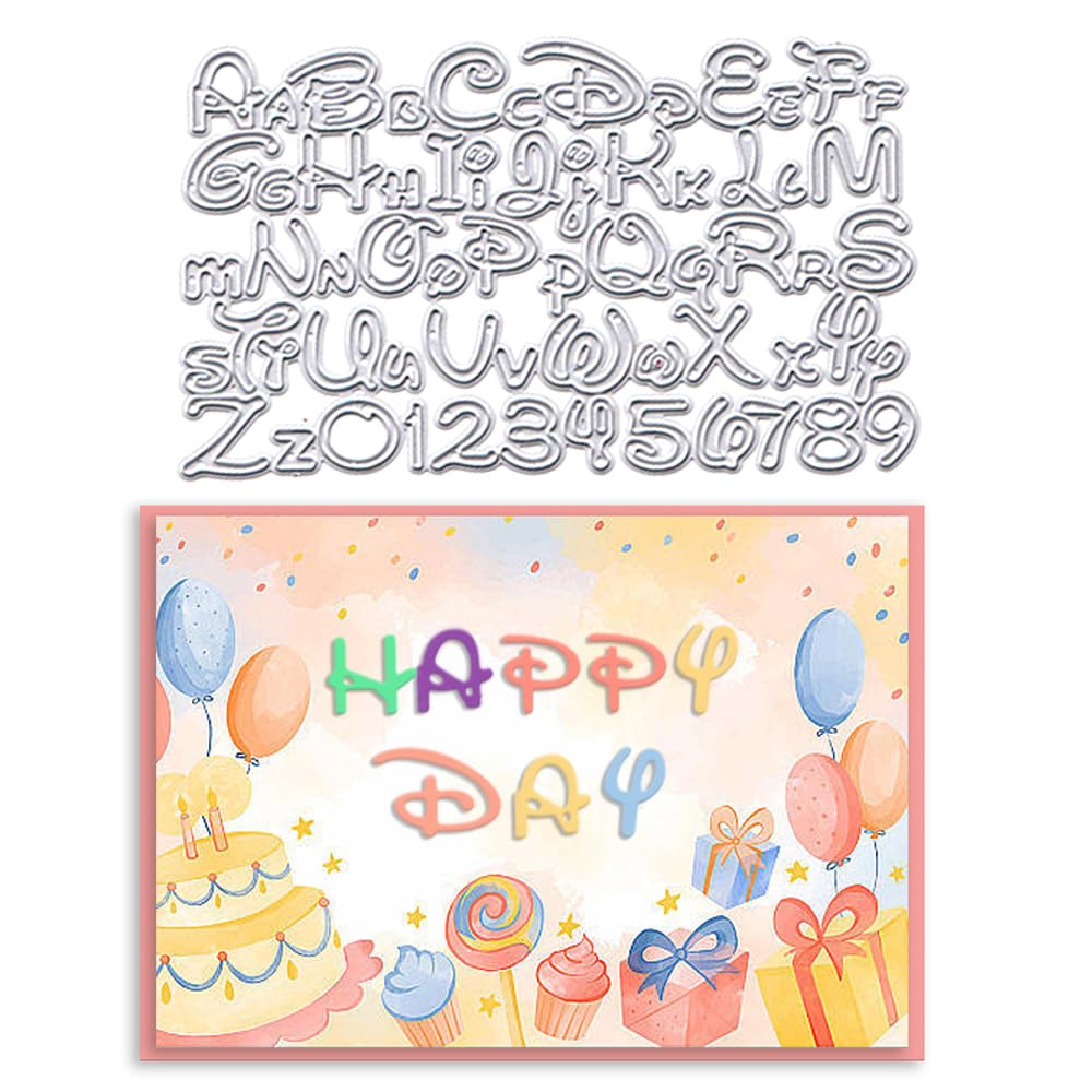 Amazon.com: Hying Capital 26 Alphabet Numbers Dies for Card Making ...