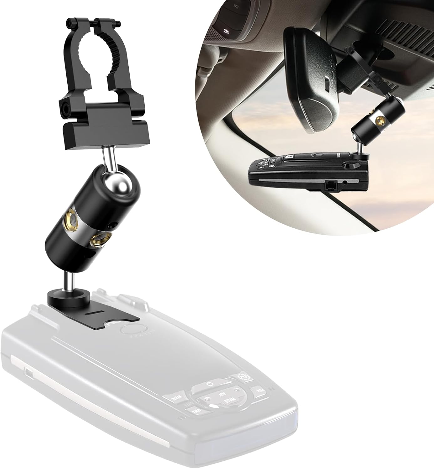 Amazon.com: SDSACZMU Radar Detector Mount, Rearview Mirror Rod Aluminum ...