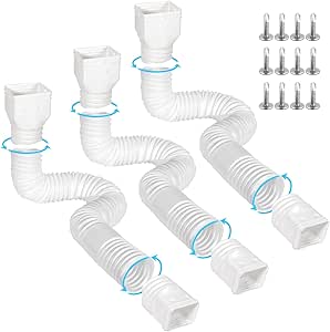 Gutterlix 3 Pack Flexible Gutter Downspout Extensions Extendable from ...