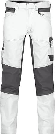 DASSY Helix Painters Painters Trousers, White/anthracite grey : Amazon ...