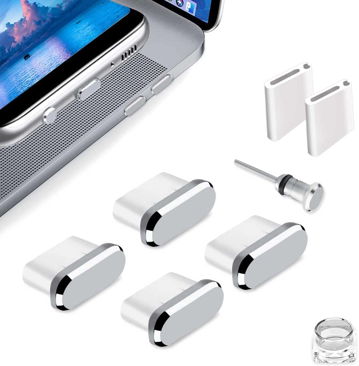 Amazon.com: Fanoshon 4 Pack USB C Port Plugs Anti Dust Covers Type C ...