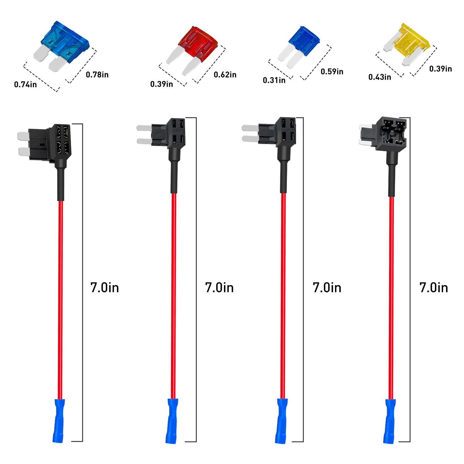 Snapklik.com : FXC 12 Pack 12V Car Add-a-Circuit Fuse Tap Standard Mini ...