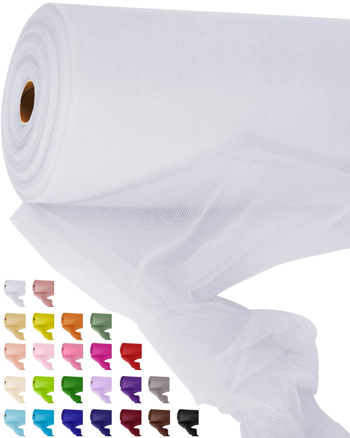 Amazon.com: Tulle Fabric Roll, 54 Inch by 40 Yards Sheer Fabric Netting ...
