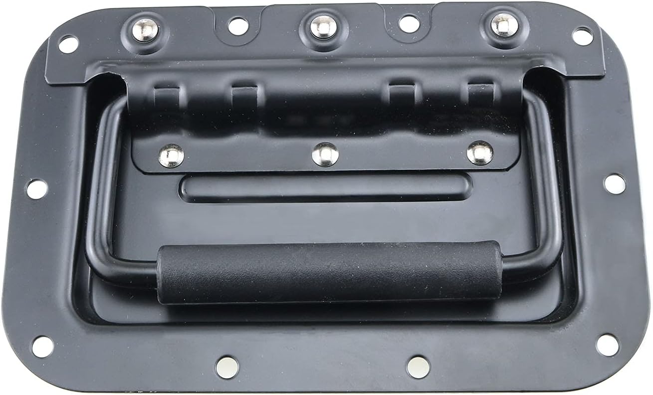 E-outstanding Spring Loaded Recessed Handle Black Flight Case Recessed ...