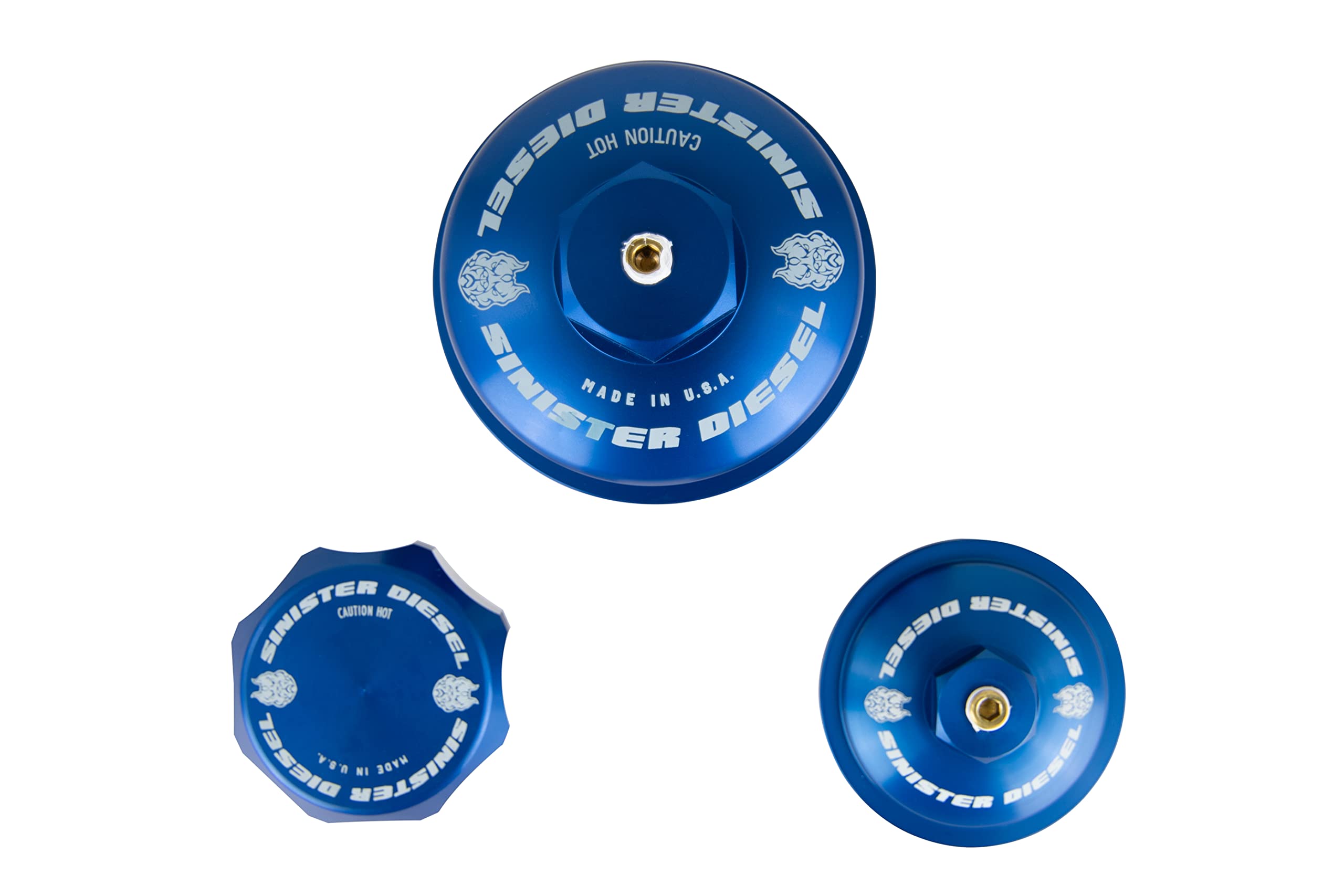 Amazon.com: Sinister Diesel Billet Blue Cap Kit for 2003-2007 Ford ...