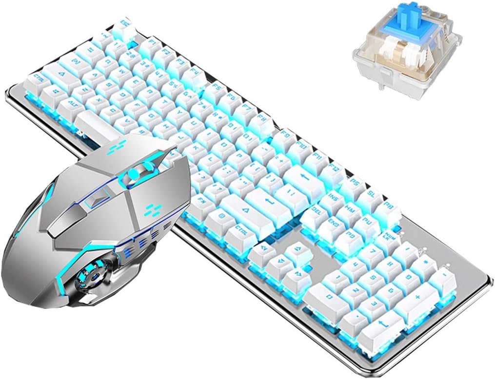 Amazon.com: ARCH Wired Mechanical Keyboard Mouse Combo,Ergonomic ...