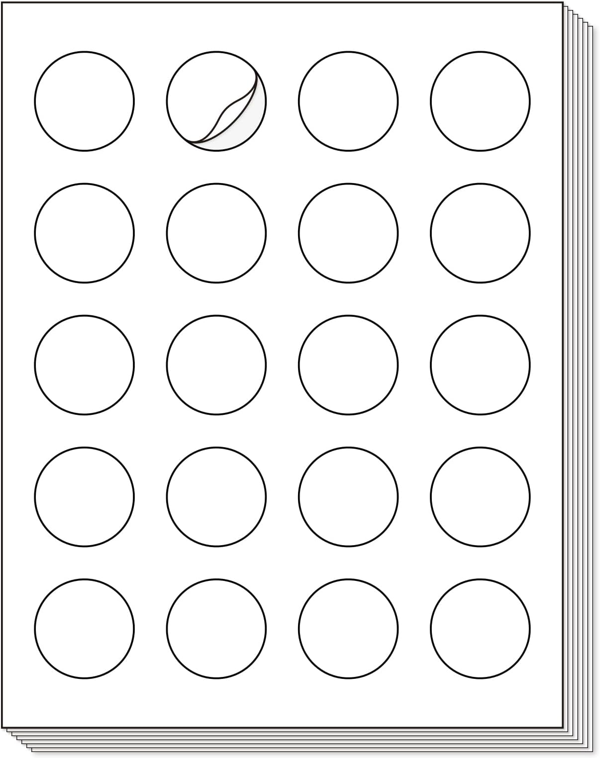 Amazon.com : HABGP 2" Round Sticker Labels, Matte Circle Stickers for ...