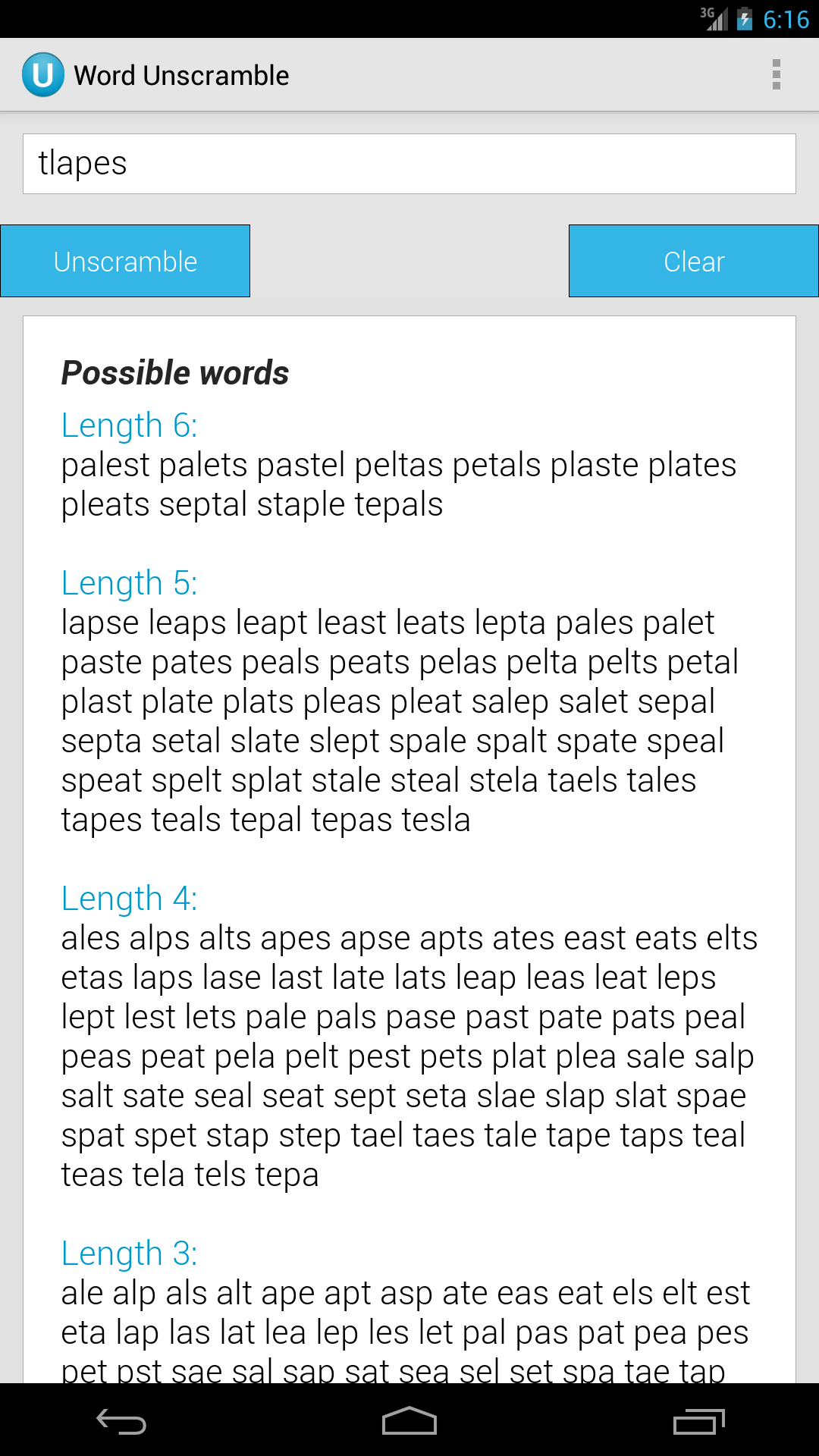 Word Unscramble - App on Amazon Appstore