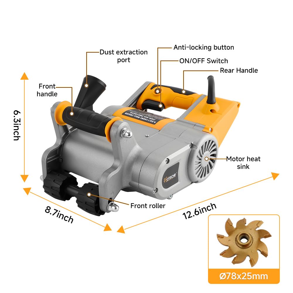 Snapklik.com : Wall Groove Cutting Machine 1100W Electric Wall Chaser 1 ...