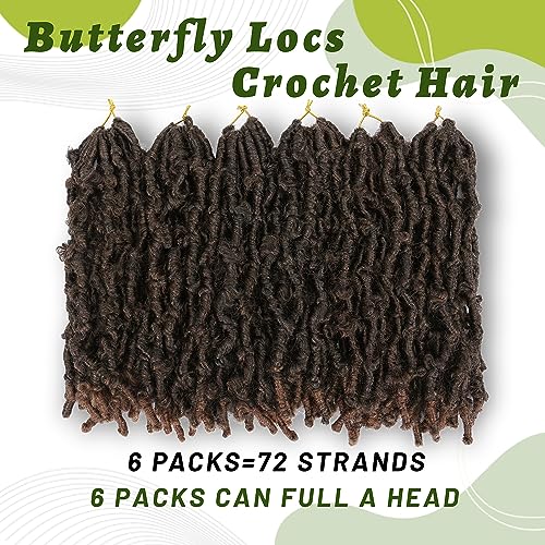 Snapklik.com : Butterfly Locs Crochet Hair - 10 Inch 6 Packs Short ...