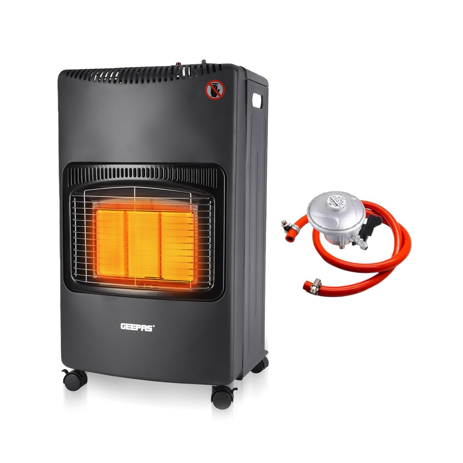 Geepas Portable Gas Heater 4.2KW | Electric & Piezoelectric Ignition ...