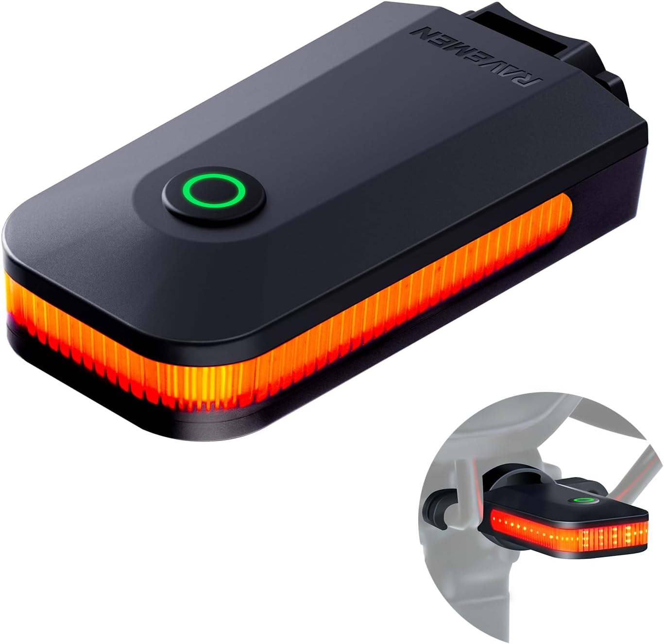 RAVEMEN CL01 Bike Tail Light, 300° Wide-Angle Rear Bicycle Light for Night Riding, Saddle Mount ...