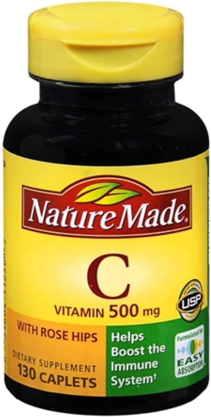 Amazon.com: Nm Vit C 500mg W/Rose Hip Size 130ct Nature Made Vitamim C ...