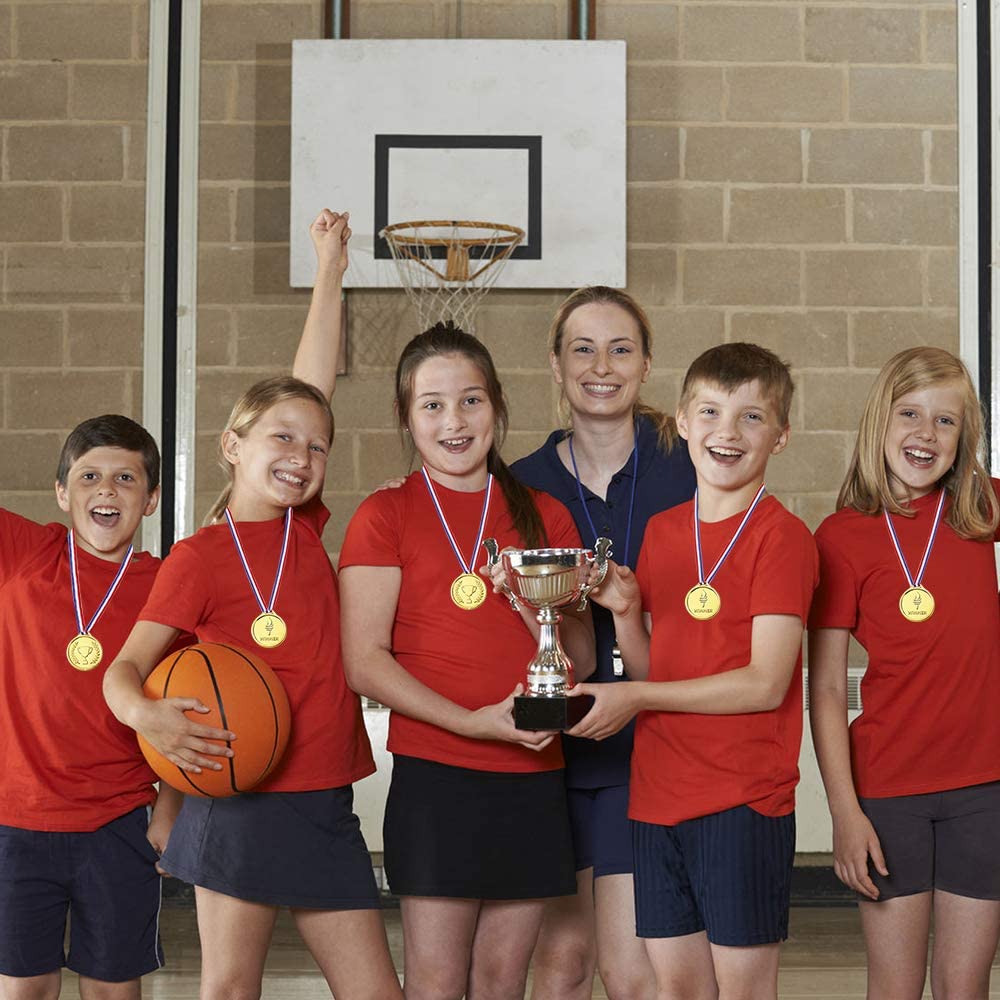 Snapklik.com : 72 Pieces Childrens Gold Plastic Winner Award Medals For ...