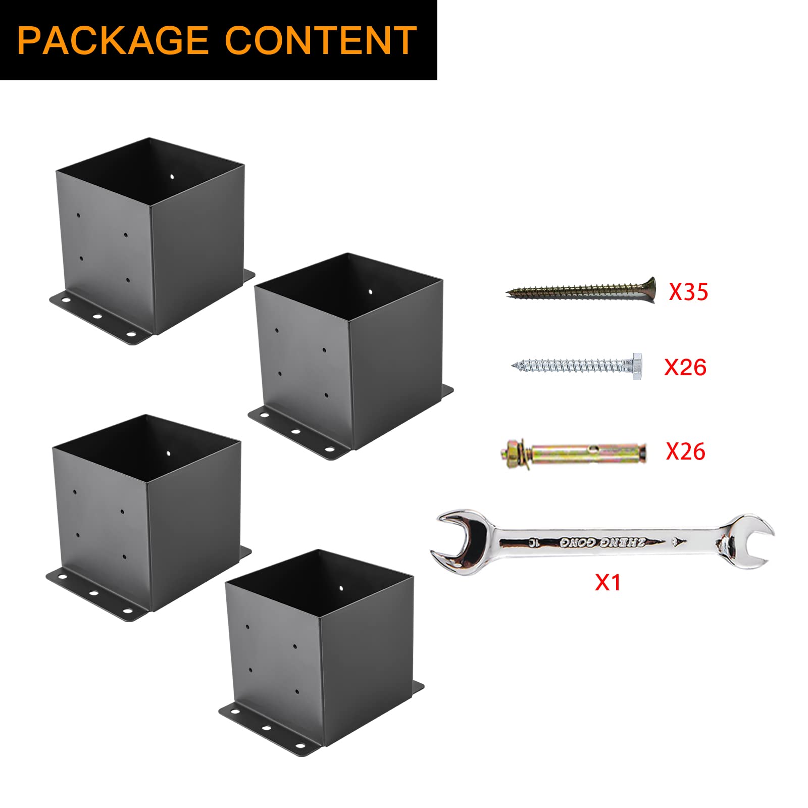 Snapklik.com : 6x6 Post Base,Post Brackets