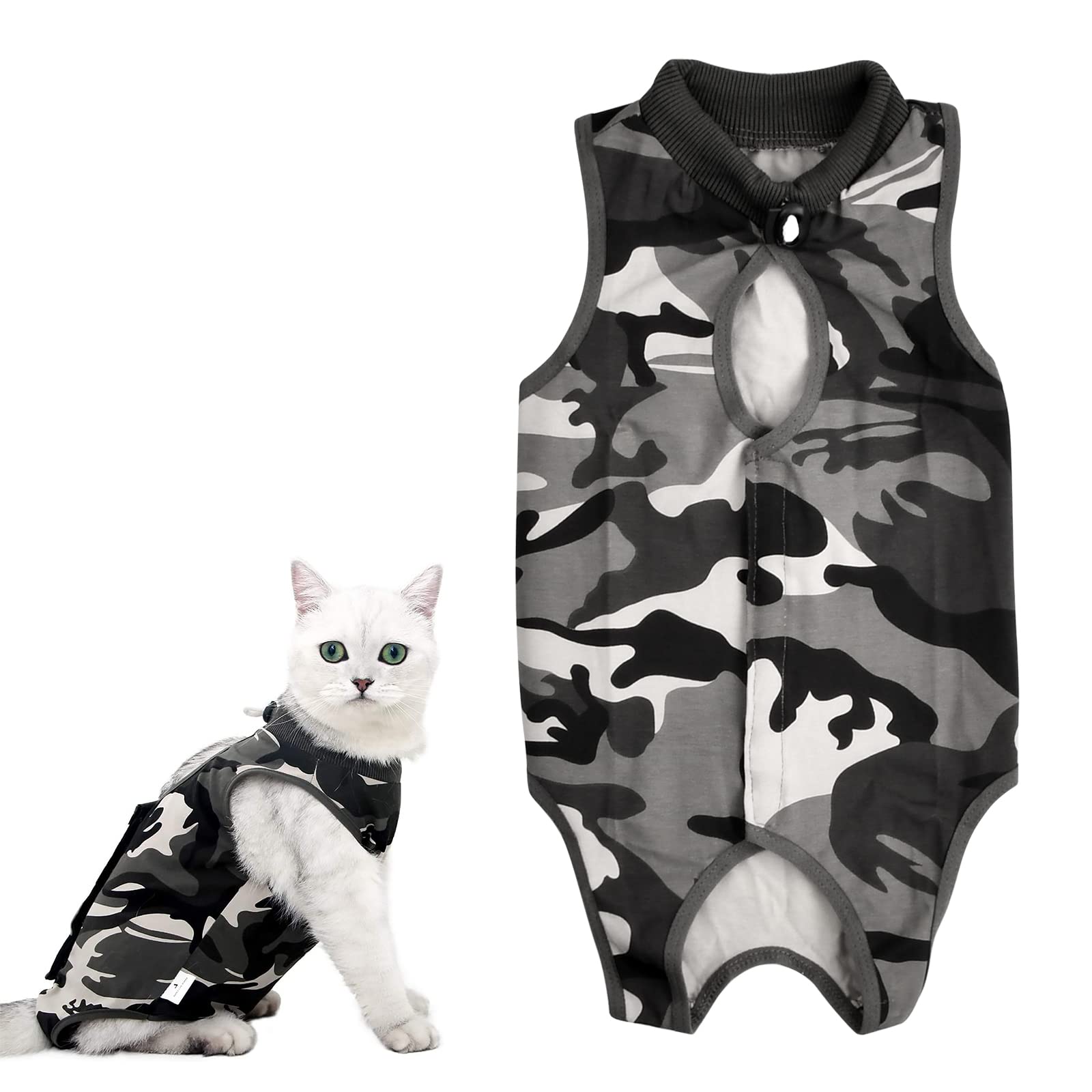heavenlife Cat Camouflage Recovery Suit, Pet Surgery Suit, Pet ...