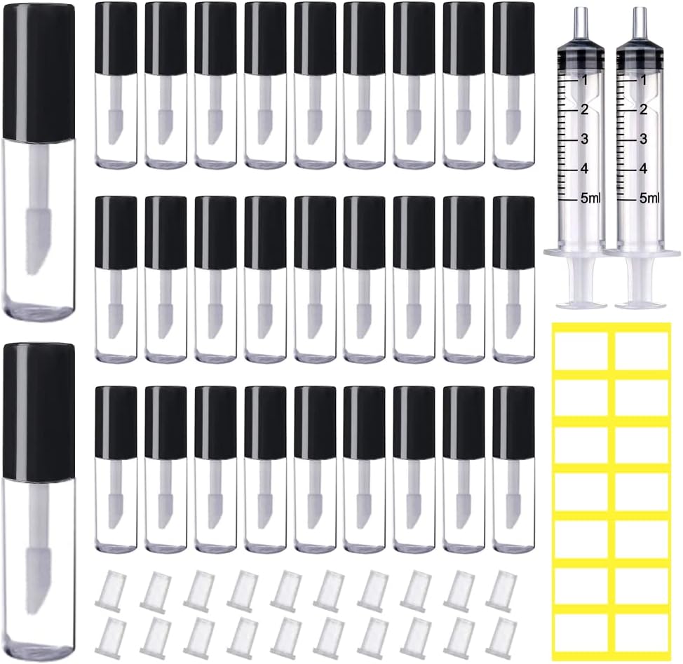 Amazon.com: Patelai 100 Pieces 1.2 ml Clear Mini Lip Gloss Tube ...