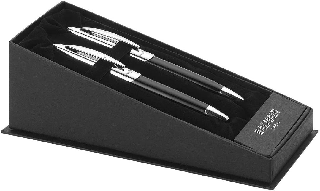 Balmain Paris Luxury Gift Set Ballpoint Pen and Rollerball Pen : Amazon ...