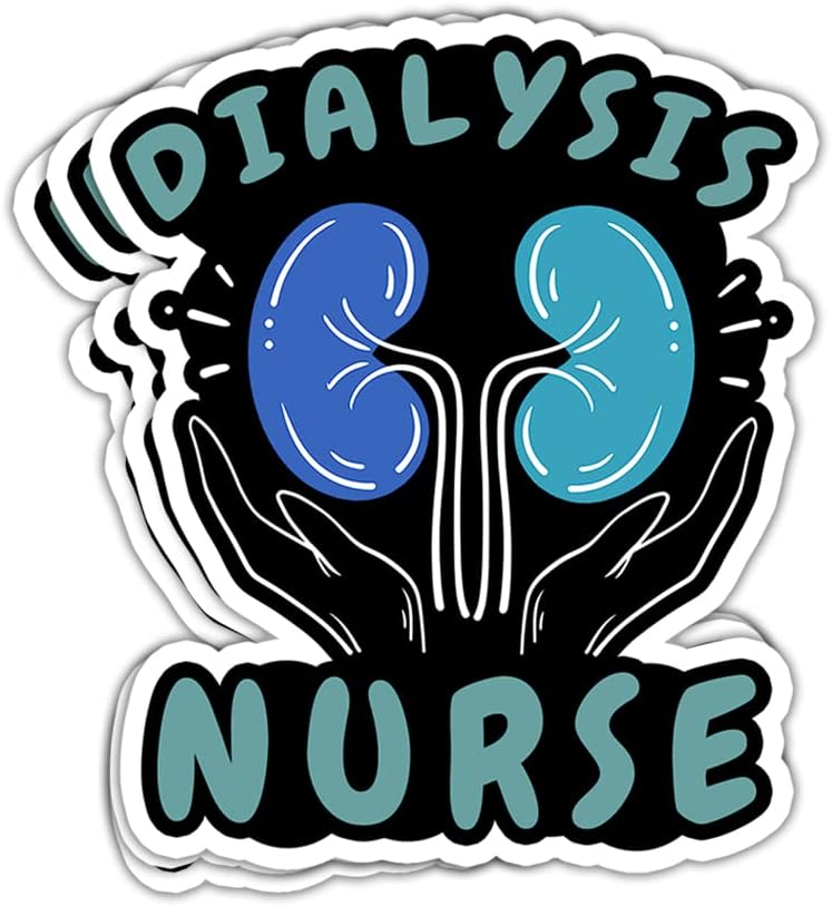 Amazon.com: LECATI (3Pcs) Dialysis Nurse Stickers Funny Kidney Nurse ...