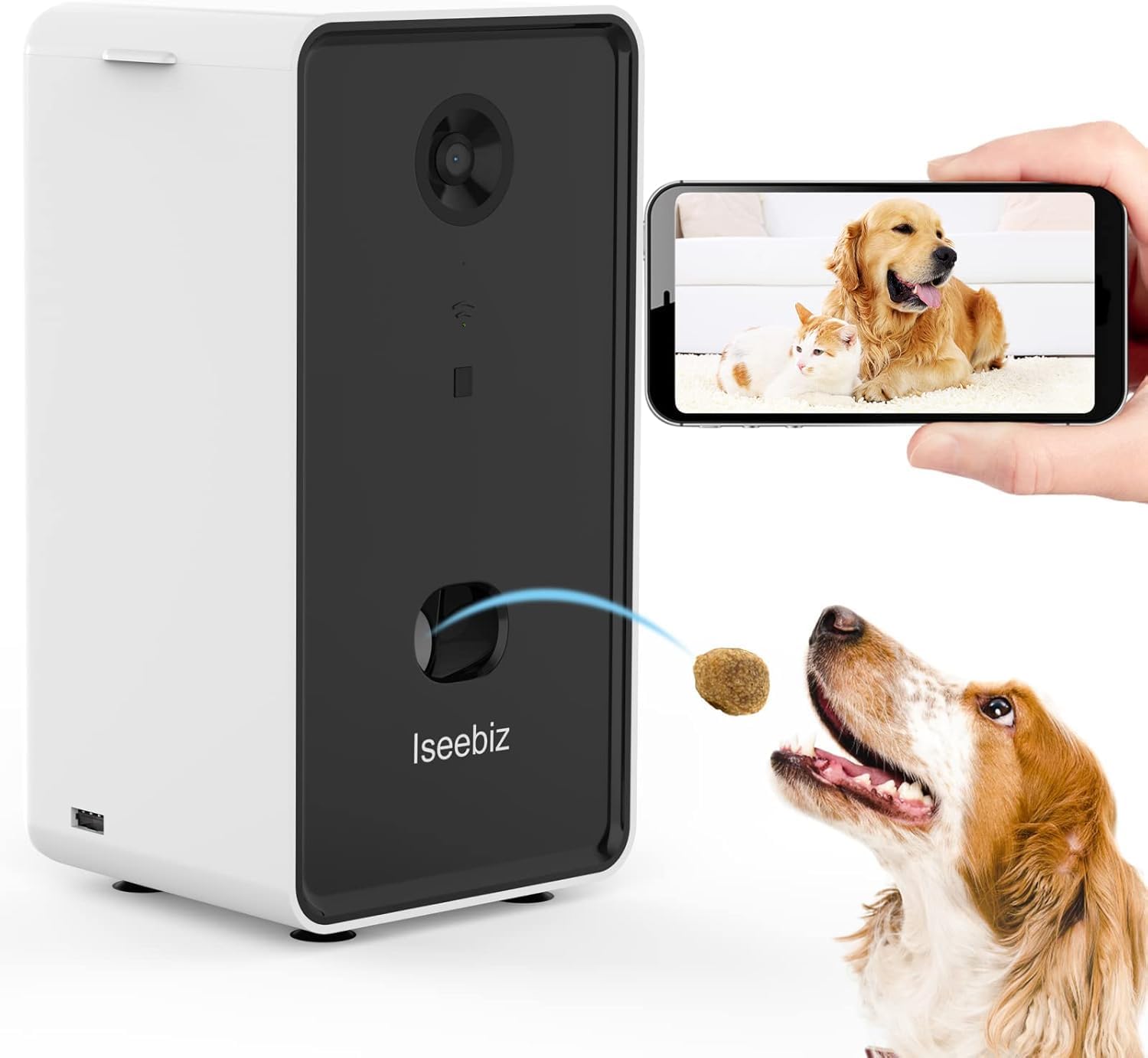 Amazon.com: PARIS RHÔNE 2K Pet Camera, 360°View Dog Camera Treat ...