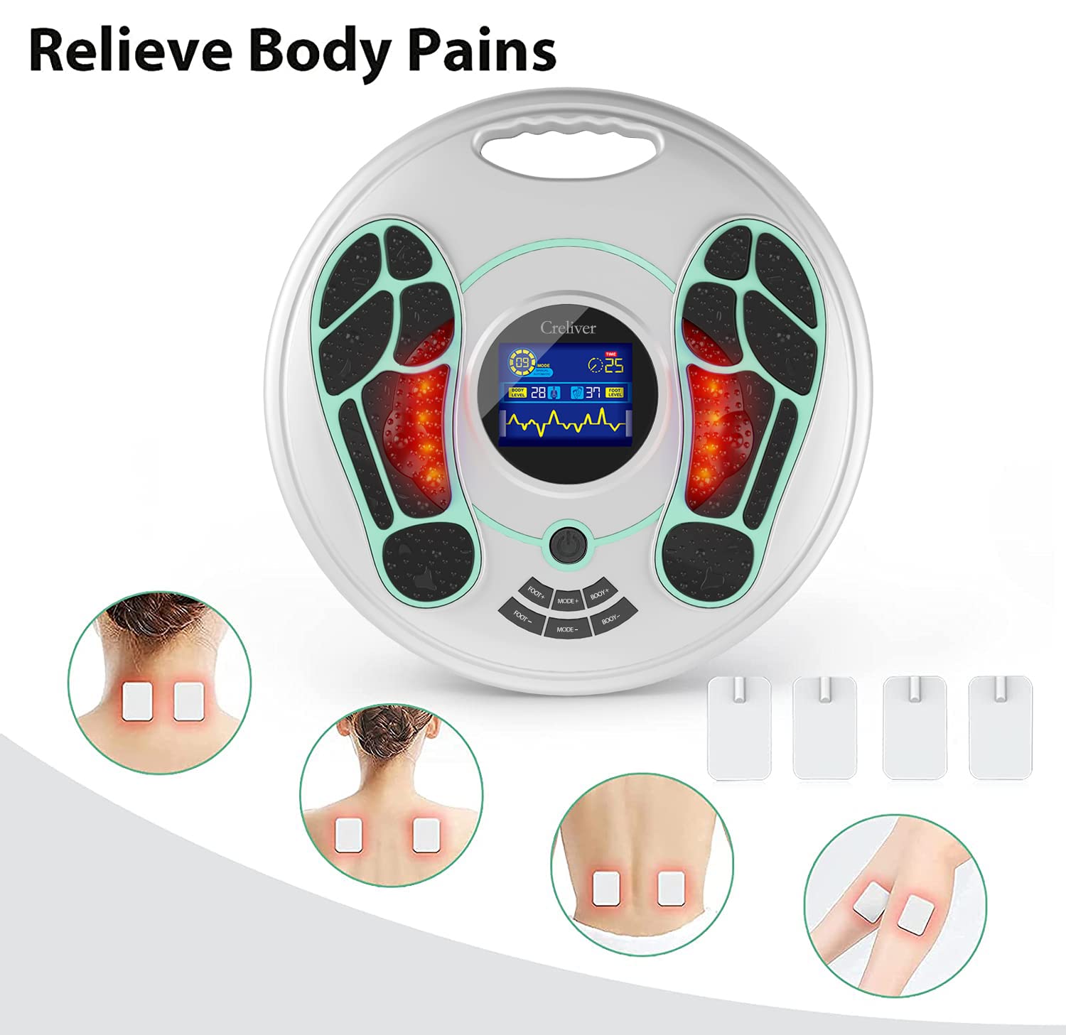 Foot Circulation Stimulator (FDA) Electric Foot Massager with Remote ...